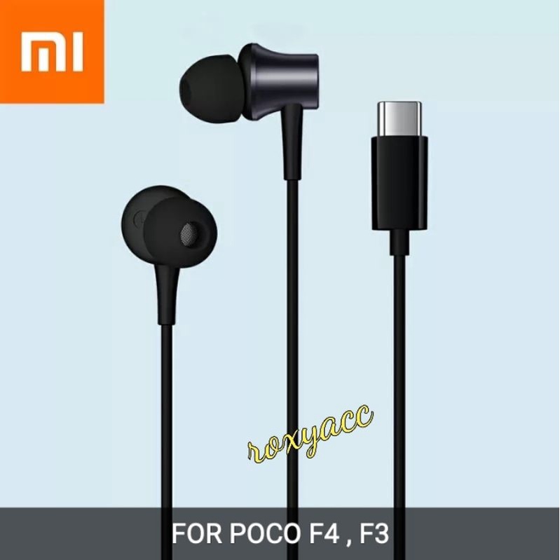 Jual HEADSET / EARPHONE POCO X6 PRO 5G , F4 , POCO F3 STEREO BASS USB ...