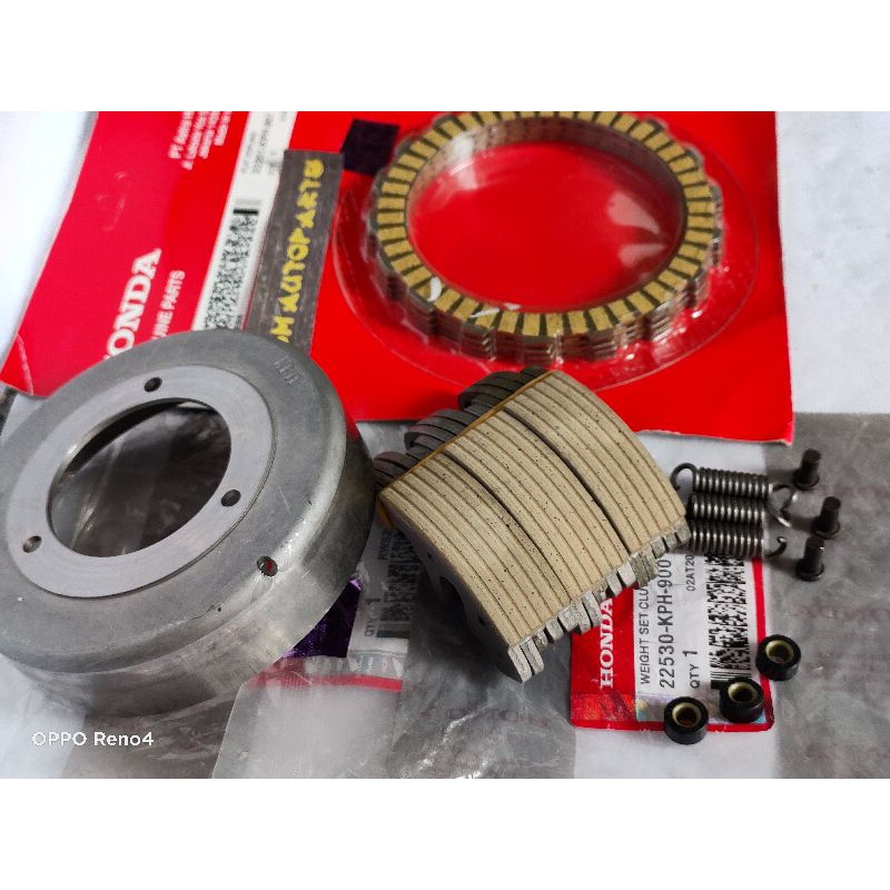 Jual Paket 4aitem Aitem kampas kopling KPH+Ganda KPH+Mangkok KPH+Karet Ganda Supra 125 Karbu ...