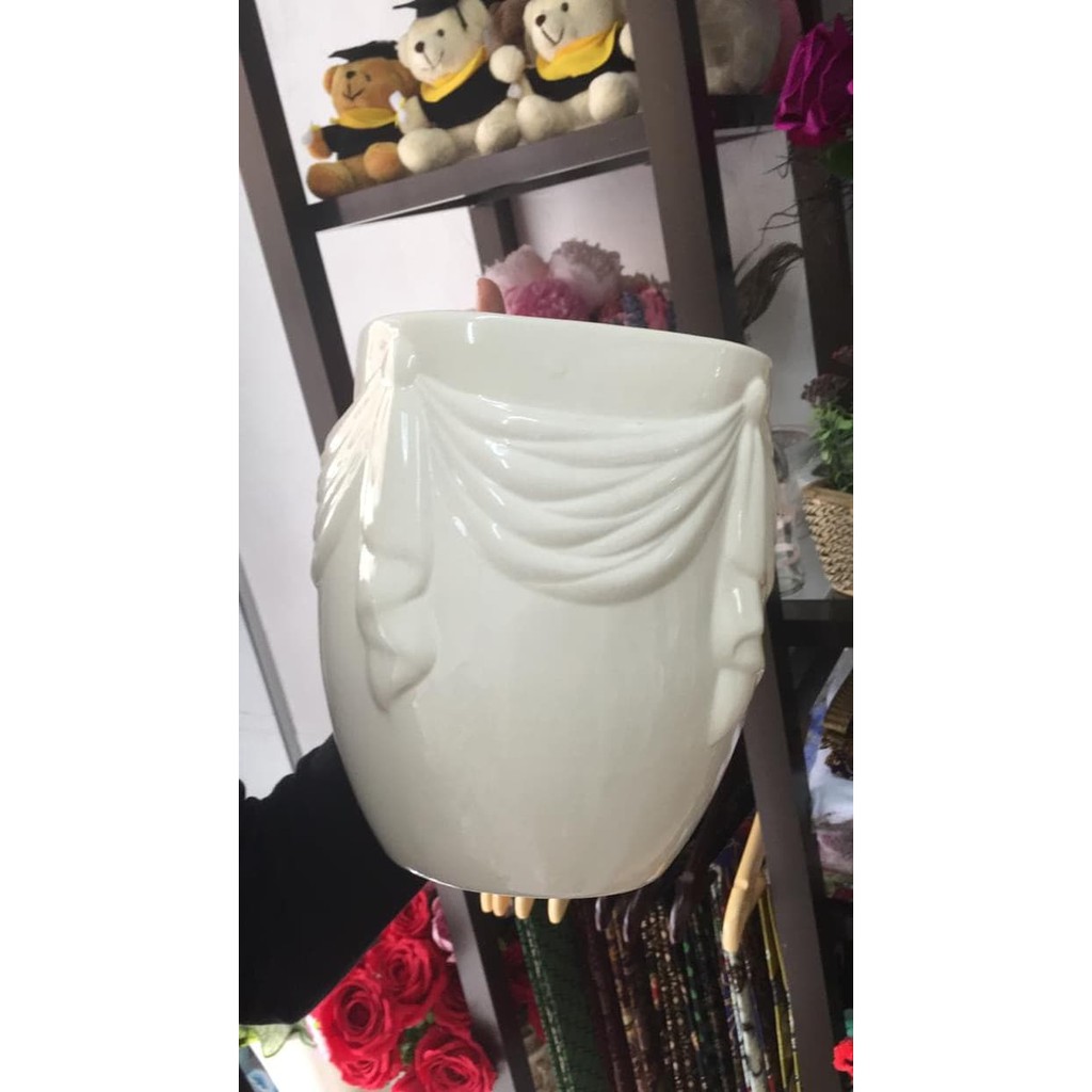 Jual Vas/ Pot Bunga Keramik Tiray | Shopee Indonesia