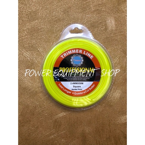 Jual Trimmer line senar nylon untuk mesin potong rumput 50 meter kuning ...