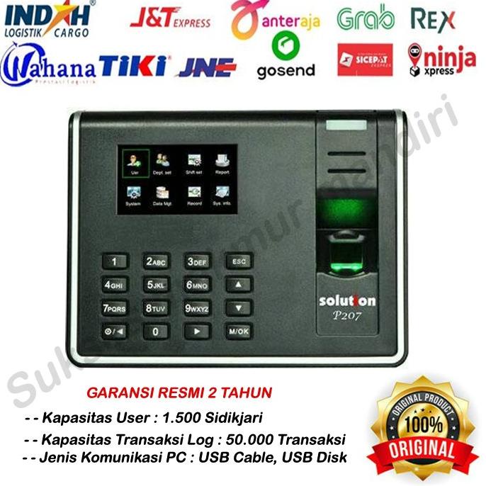 Jual MESIN ABSENSI SOLUTION P-207 MESIN ABSENSI SIDIK JARI / FINGER ...