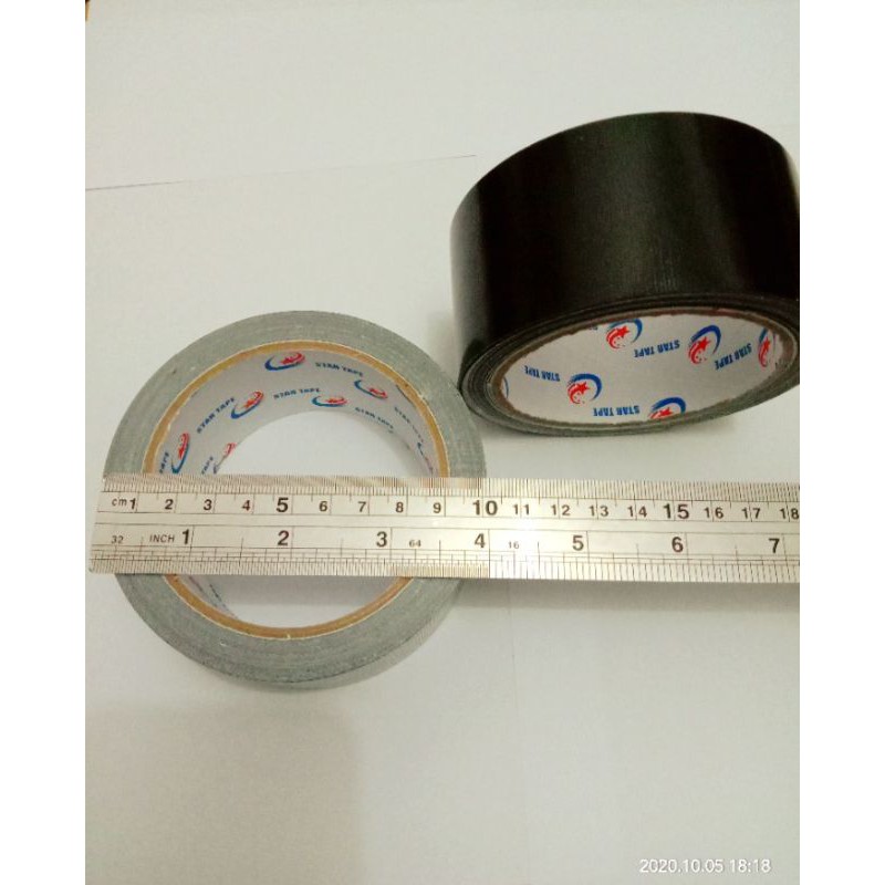 Jual lakban kain / lakban hitam / lakban jilid / cloth tape 2"x 12 ...