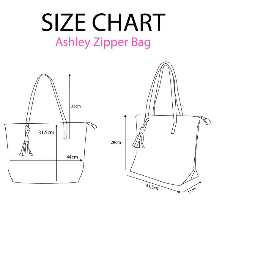 Jual GRADE PREMIUM Tas Wanita Totebag Ashley Zipper Dusty Pink Merche ...