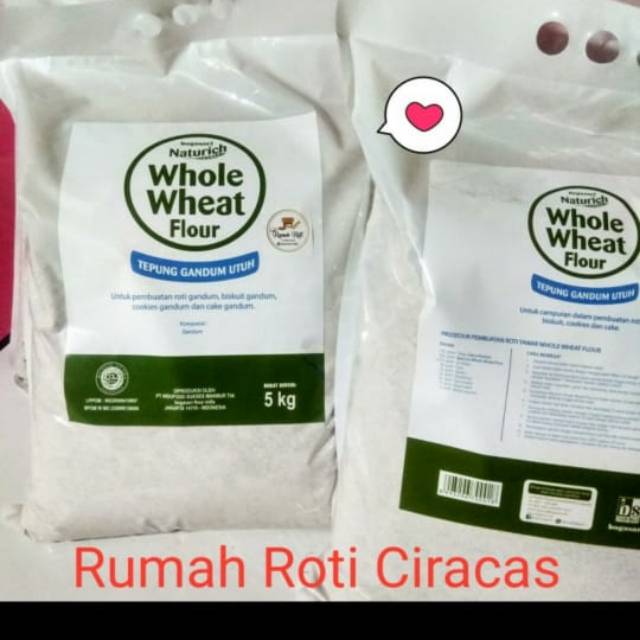 Jual TEPUNG GANDUM UTUH 5KG NATURICH WHOLE WHEAT FLOUR BOGASARI ...