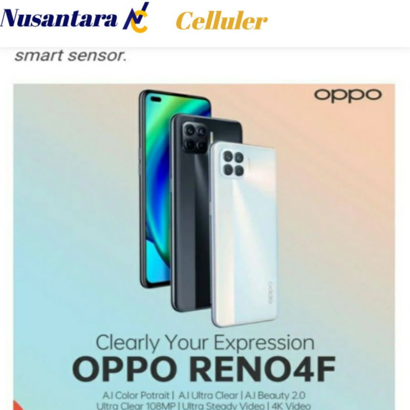 Jual OPPO RENO 4F RAM 8/128 GB ( RENO 4F RAM 8GB ROM 128 GB) GARANSI ...