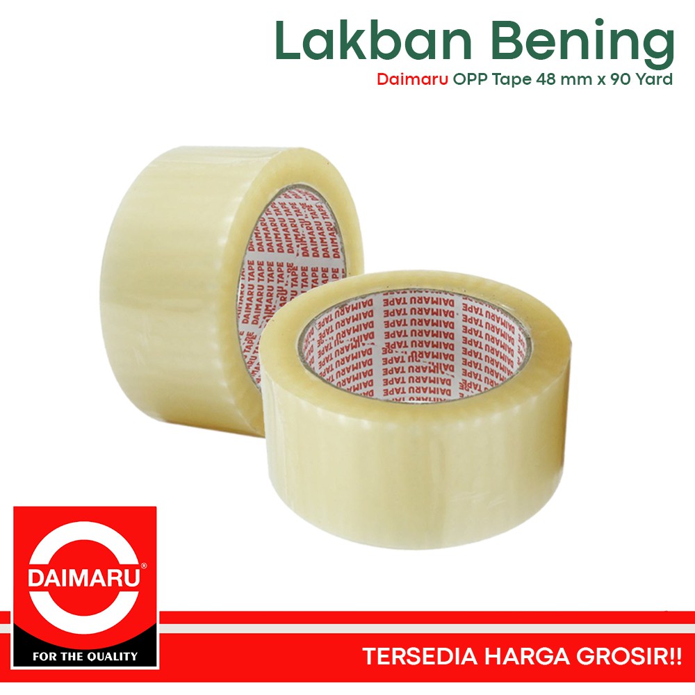 Jual Isolasi Lakban Bening Daimaru OPP Tape 48 mm x 90 Yard Untuk Packing Pigura Frame Bingkai ...