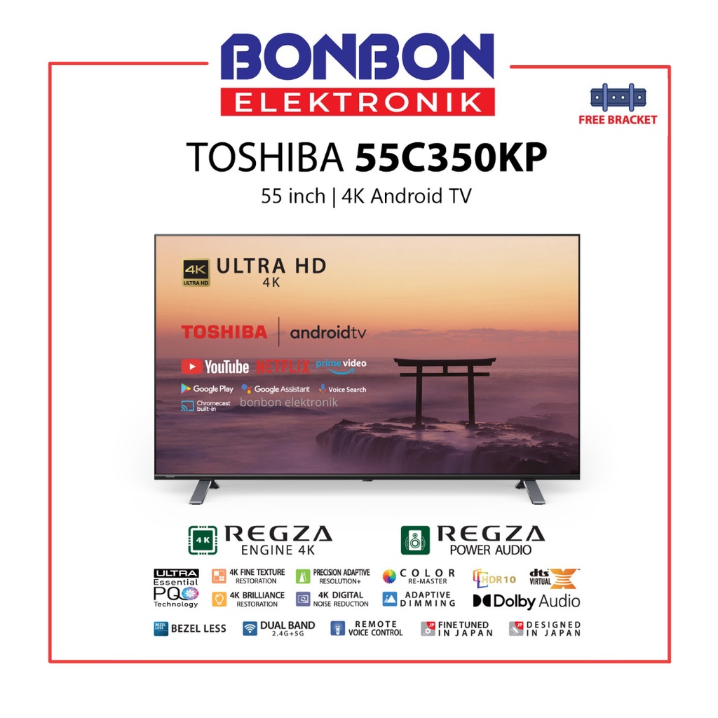 Jual Toshiba LED Smart Android TV 55 Inch 55C350KP UHD 4K HDR | Shopee Indonesia