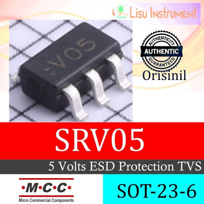 Jual ORIGINAL SRV05-4L SRV05 V05 5V ESD Protection Diode TVS SOT-23-6 - MCC lisuin90 Buru Order ...