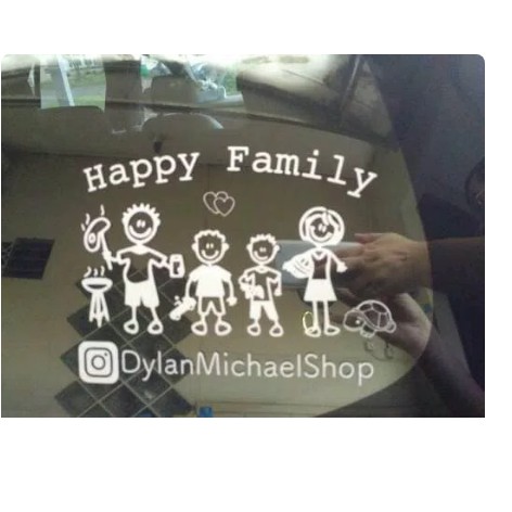 Jual Stiker Kaca Mobil Happy Family ( Sticker Keluarga ) | Shopee Indonesia