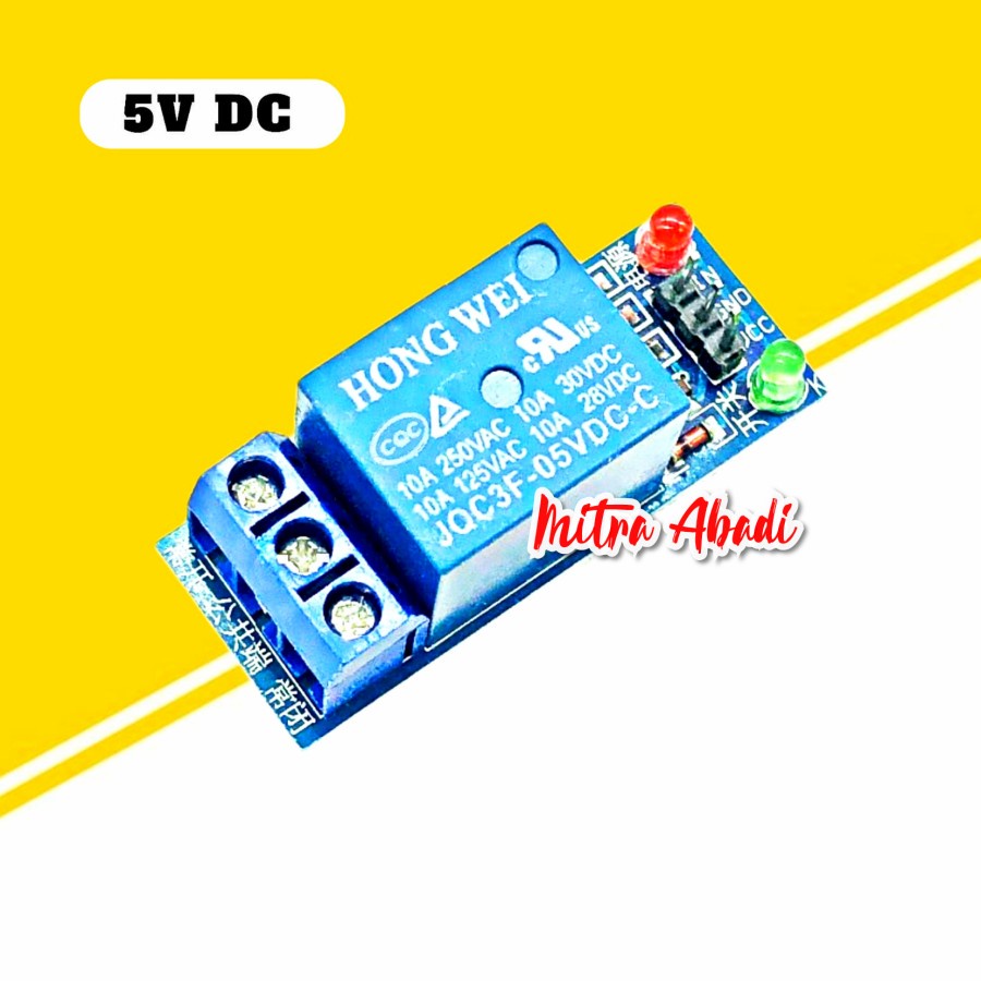 Jual Relay Module with Optocoupler Isolation 1 Channel DC 5V / DC 12V ...