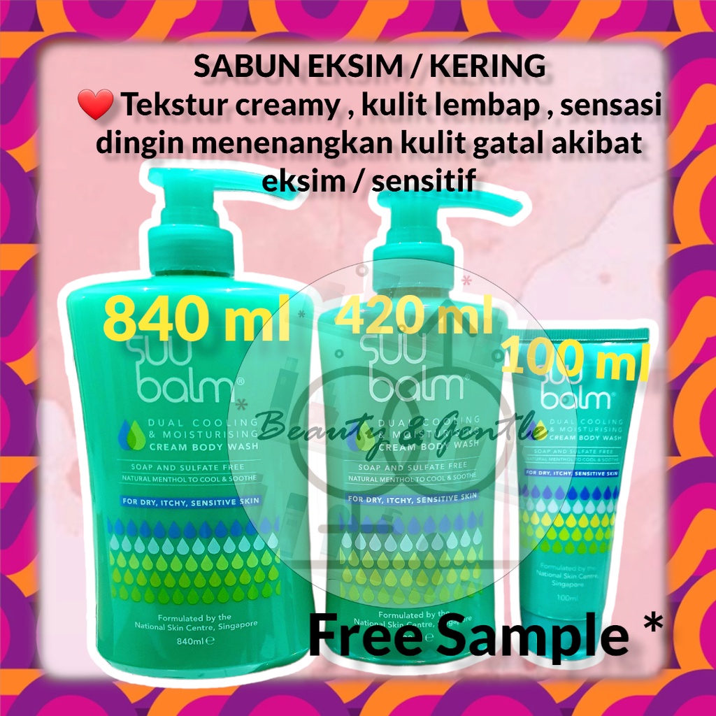 Jual PROMO Suu Balm Cooling & Moisturising Cream Body Wash for Dry ...