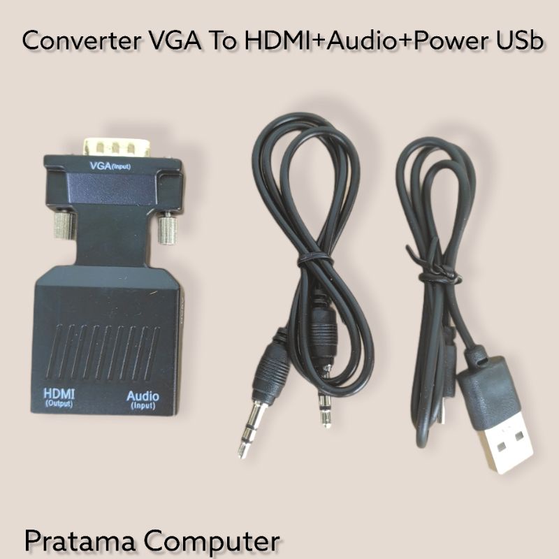 Jual Alat Connector Converter Vga Ke Hdmi Full HD With Audio Aux ...