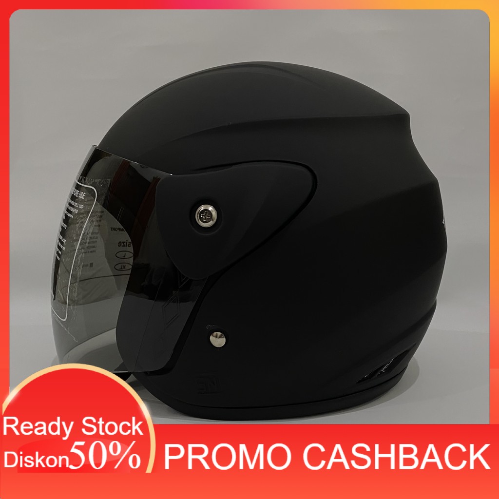Jual Helm Helem Helmet Evo Nuvo SNI Dewasa Polos Hitam Doff - 011 ...