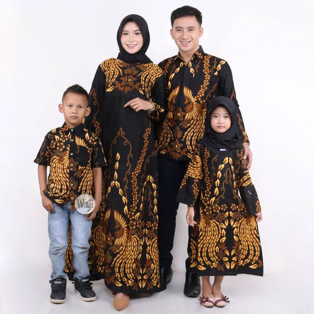 Jual BATIK COUPLE KELUARGA SET FAMILY BATIK RANTAI KUNING COUPLE SATU ...