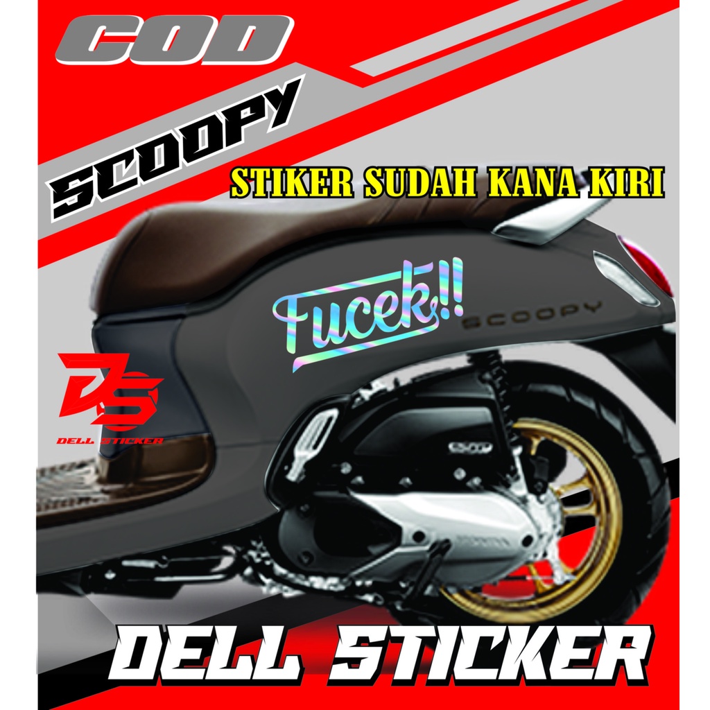 Jual Stiker Scoopy FUCEK Sticker Scoopy terbaru Cutting Sticker Scoopy ...