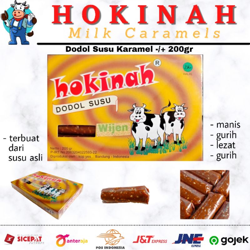 Jual Dodol Susu Wijen Pangalengan Dus 200gr Merek Hokinah | Shopee ...