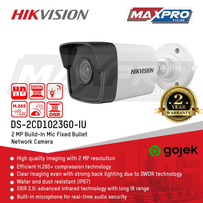 Jual Ip Camera 2Mp Built In Mic Hikvision Ds-2Cd1023G0-Iu | Shopee Indonesia