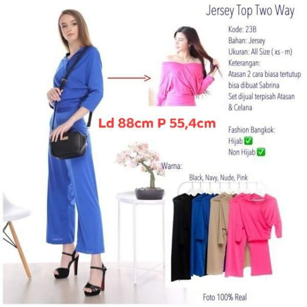 Jual Jersey Top Two Way 23B | Shopee Indonesia