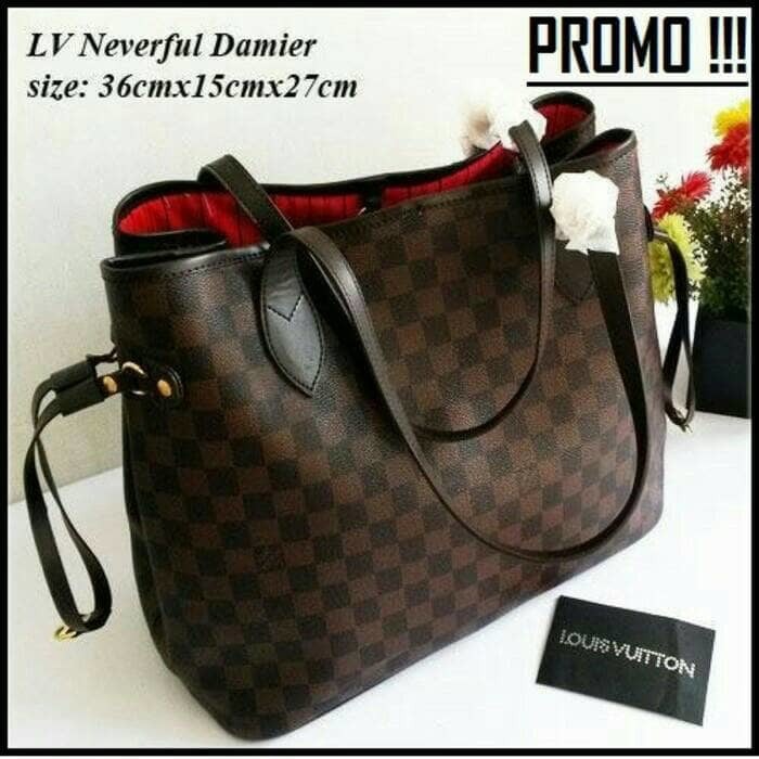Jual Dijual TAS WANITA LV NEVERFULL LOUIS VUITTON IMPORT BRANDED ...