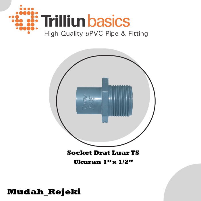 Jual Faucet Socket / SDL / Sok Drat Luar TS Ukuran 1" x 1/2" Trilliun ...