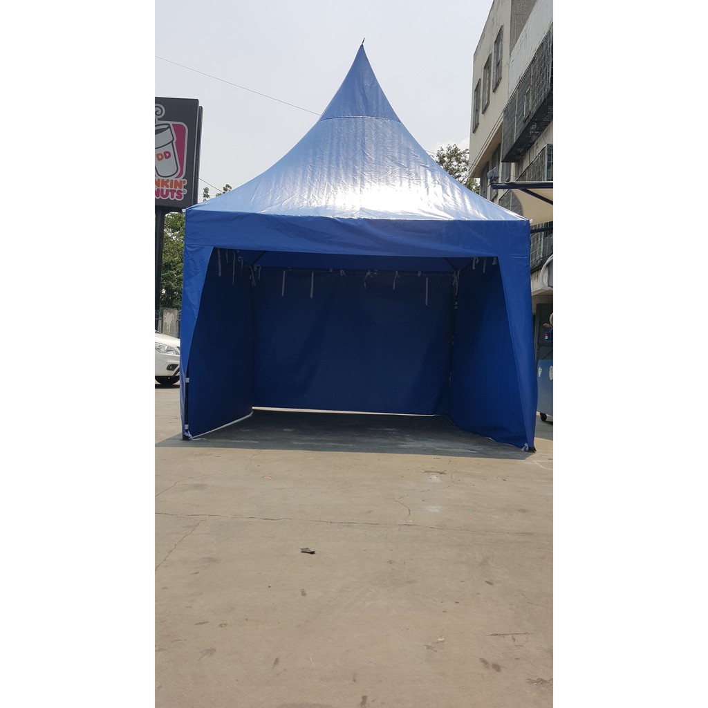 Jual Tenda Kerucut Ulin Lengkap Dinding Biru | Shopee Indonesia