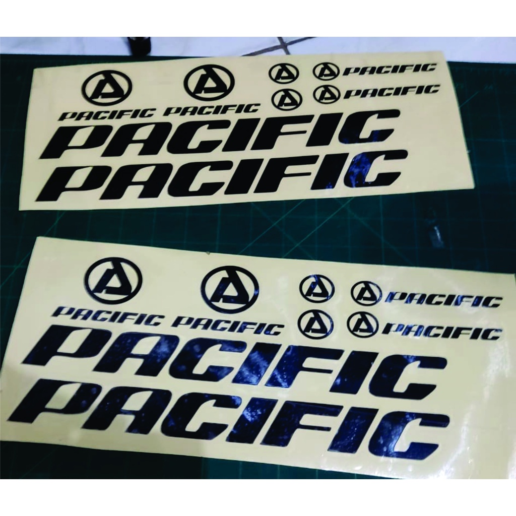 Jual STICKER CUTTING NYALA SCOTLIGHT SEPEDA PACIFIC LOGO (8 STICKER ...