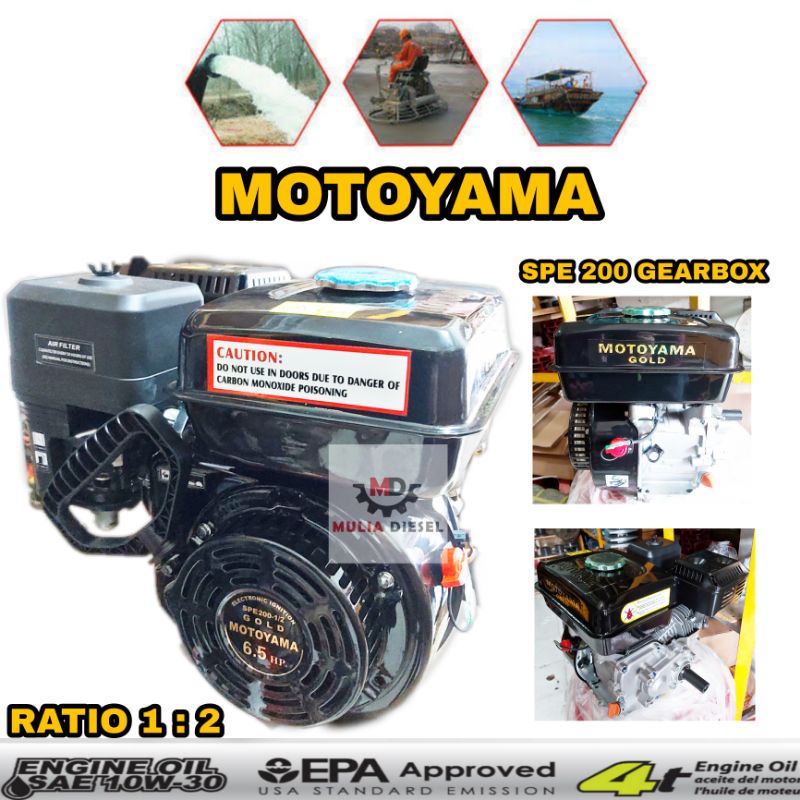 Jual Mesin Penggerak Bensin GX220 GX200 8.5 6.5 7 HP YAMAMOTO MOTOYAMA ...