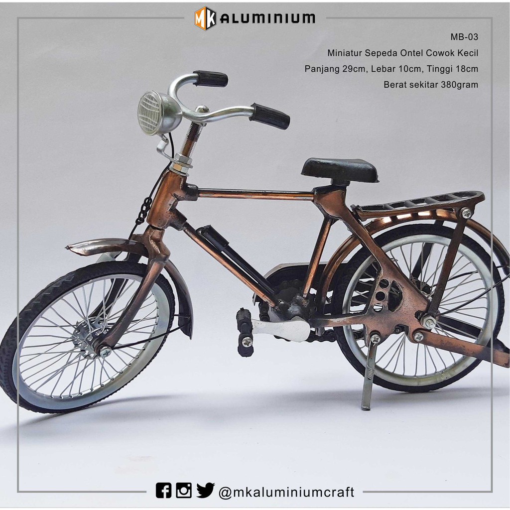 Jual Sepeda Onthel Jawa Cowok / Pria 29cm Miniatur Pit Ontel Lanang ...