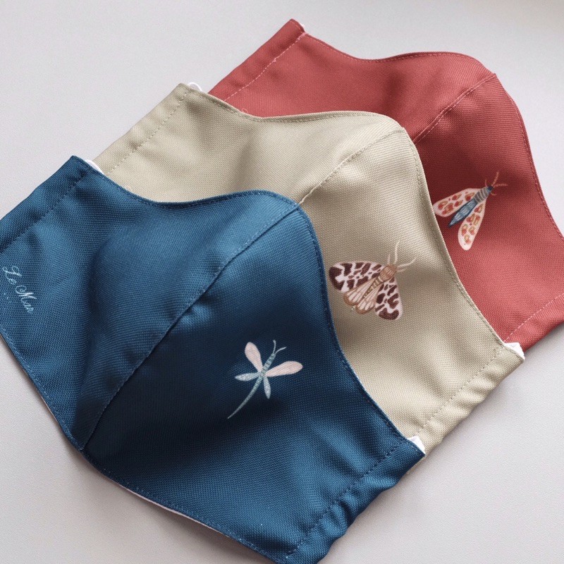 Jual Moth colorful face mask masker kain waterproof motif lucu | Shopee ...