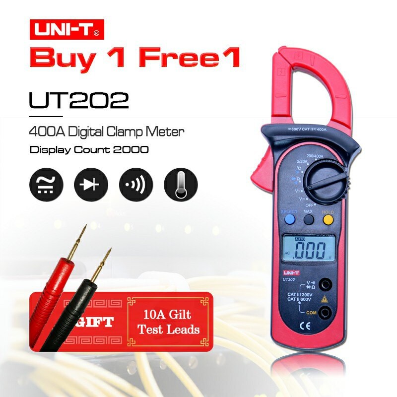 Jual FREE ONGKIR UNI-T Digital Clamp Meters UT202 UT201 UT202A Mini ...