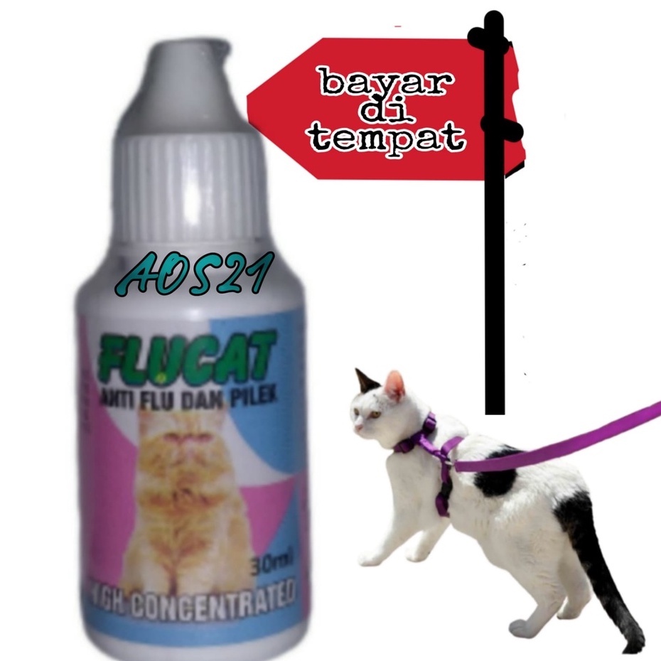 Jual Obat Flu Pilek Hidung Berair Bersin Bersin Kucing Flucat 30ML ...