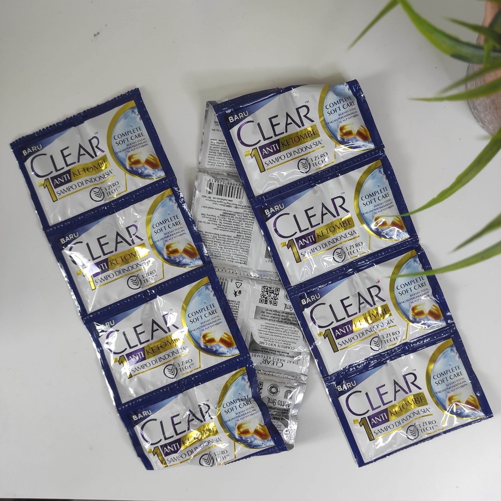 Jual CLEAR SHAMPO SACHET ANTI KETOMBE 9ML /CLEAR SOFT CARE/CLEAR ICE ...