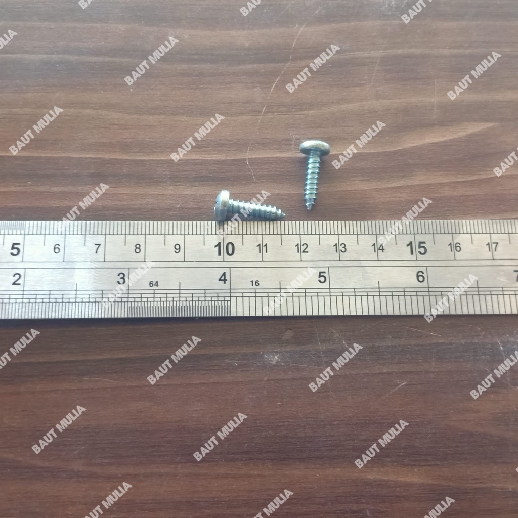 Jual SEKRUP PH 8X5/8" 1.5 CM ISI 10 PCS / BAUT TAPPING JP KEPALA BULAT ...
