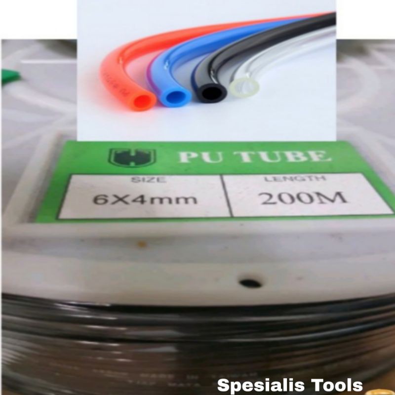 Jual Selang Udara Pneumatic Hose PU TUBE 6 x 4 mm Hitam | Shopee Indonesia