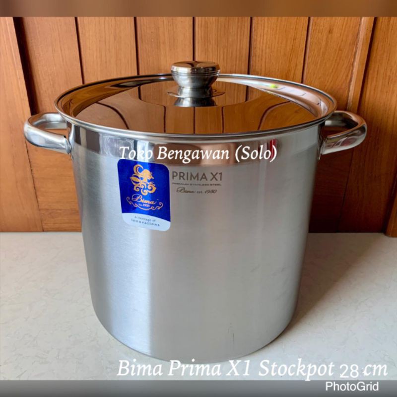 Jual BP2007328 Bima Stockpot 28 cm Prima X1 Panci Tinggi Stainless ...