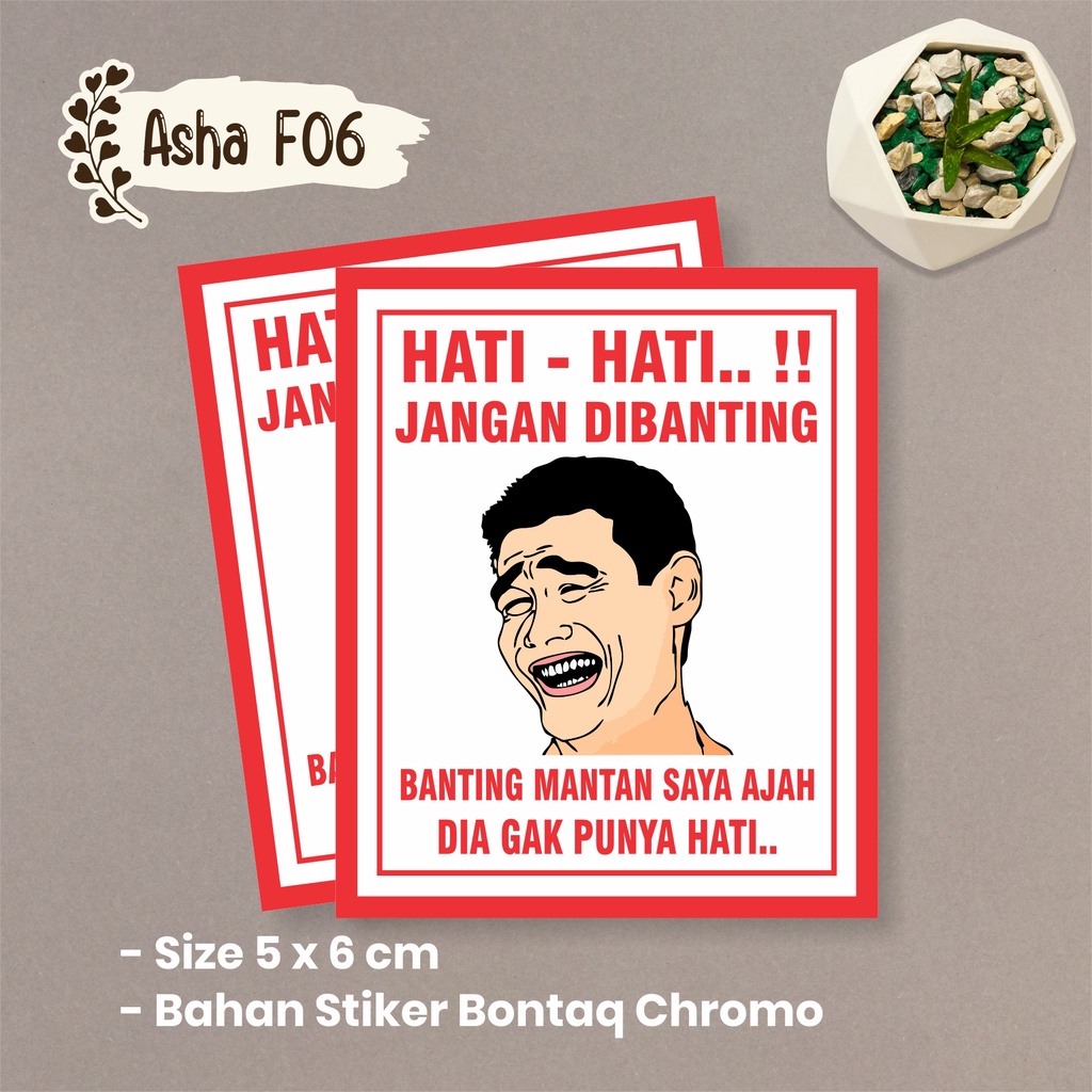 Jual STIKER FRAGILE LUCU MURAH JANGAN DIBANTING ASHA F06 [100 PCS ...