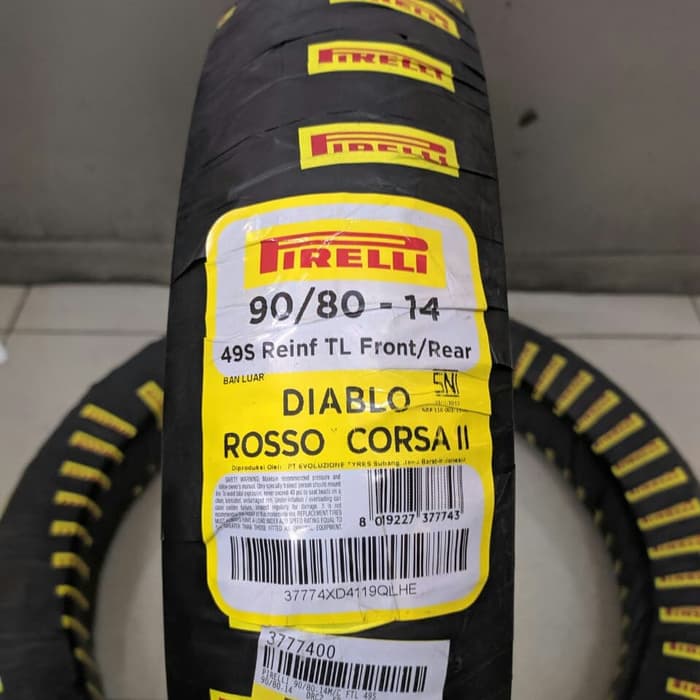 Jual Ban Pirelli Diablo Rosso Corsa II 90 /80-14 | Shopee Indonesia