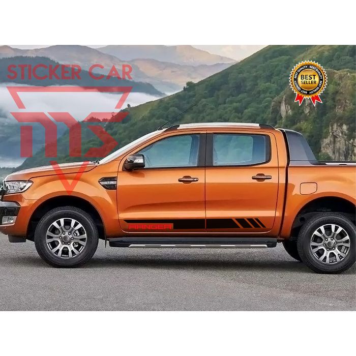 Jual stiker ranger sticker mobil ford ranger decal striping 2 warna ...