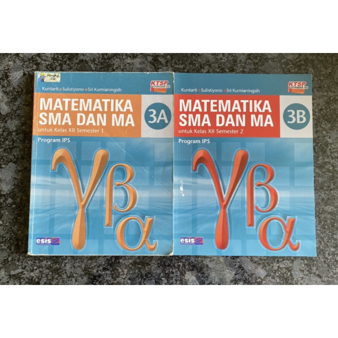 Jual Matematika SMA 3A 3B Kelas XII Program IPS Kuntarti KTSP 2006 ...