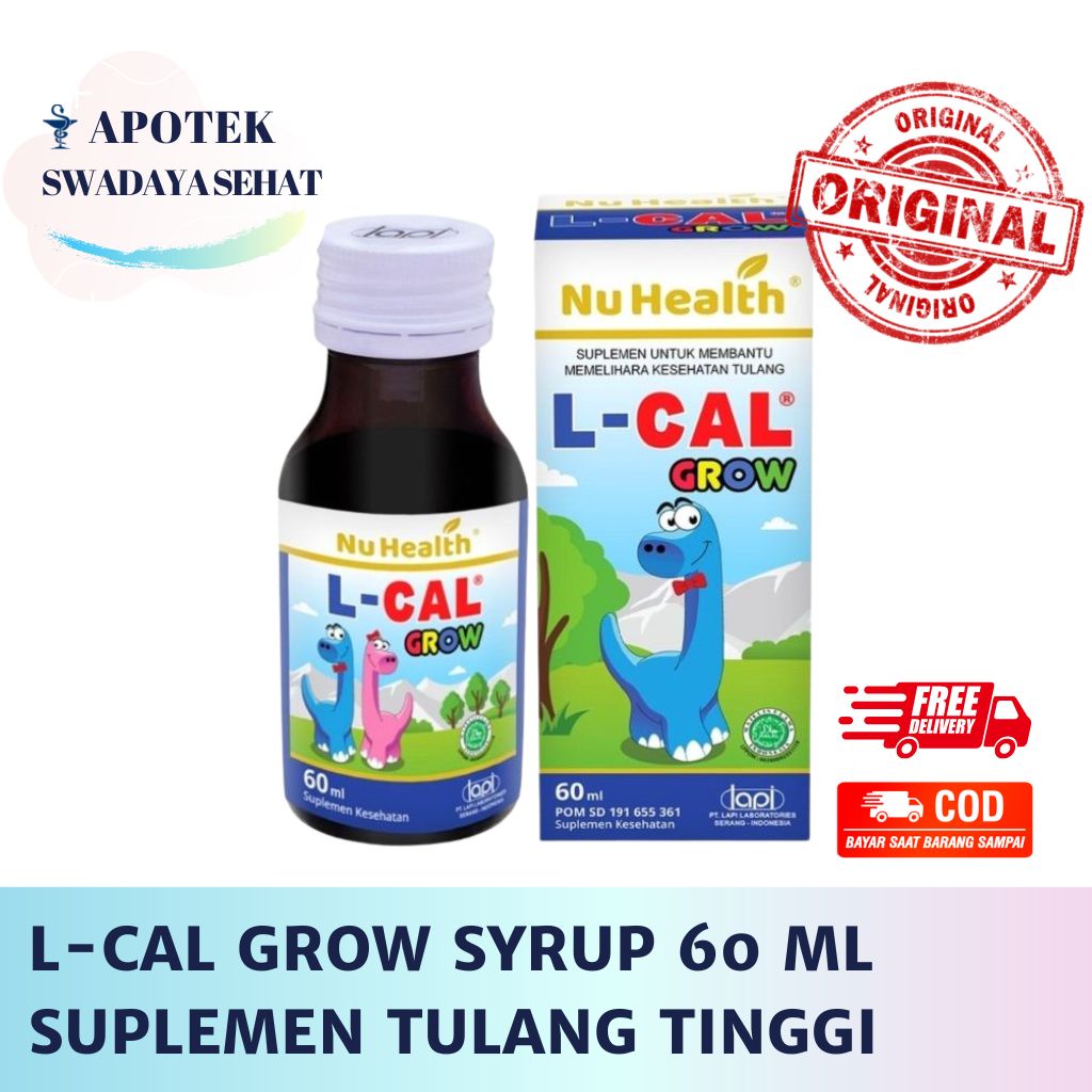 Jual L-CAL GROW Syrup 60 ML - Suplemen Kesehatan Tulang Tinggi Anak ...