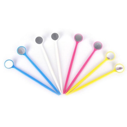 Jual DENTAL KACA MULUT DISPOSABLE GAGANG PALSTIK /mouth mirror/Cermin ...