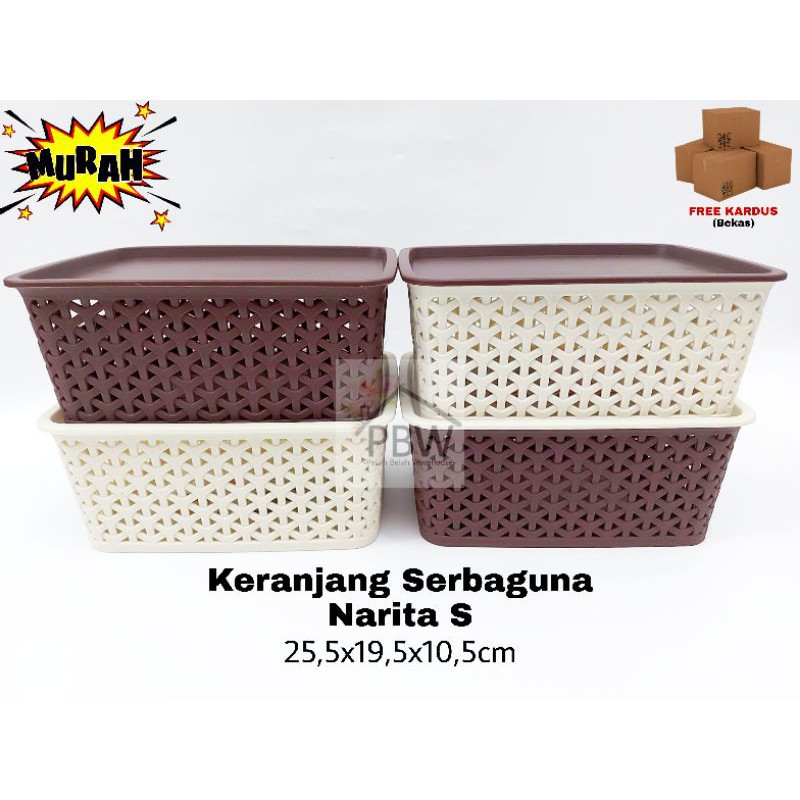 Jual Keranjang Box Narita Serbaguna / Keranjang serbaguna tutup (S ...
