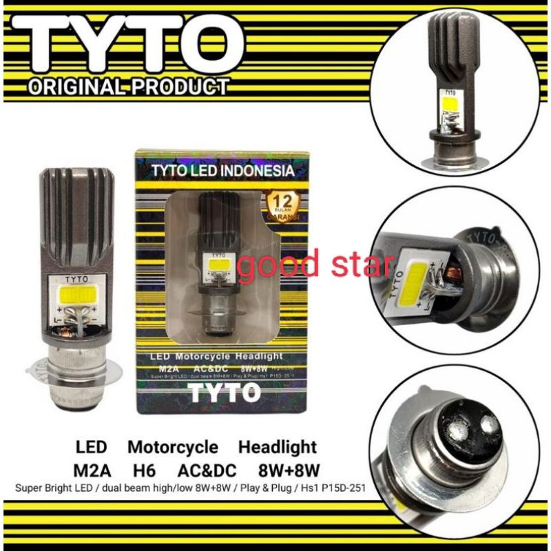 Jual Lampu Depan Led Tyto Bolam Lampu Depan Led Kaki 1 Universal Motor Bebek & Matic | Shopee ...