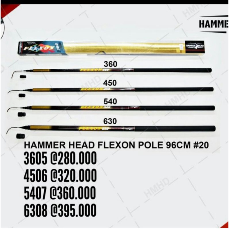 Jual tege pancing kaku hammerhead flexon pilihan 360 450 540 630 tegeg ...
