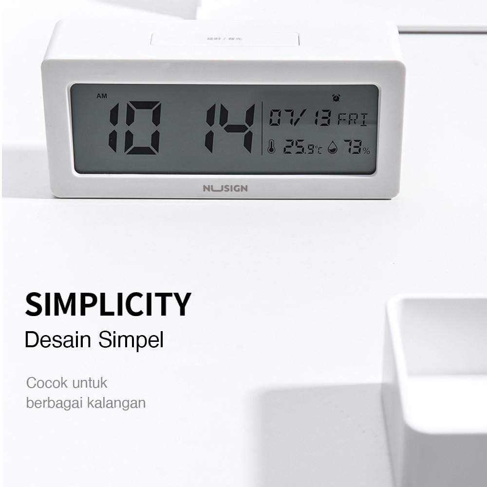 Jual Nusign Digital Clock / Jam Digital Dengan Alarm Hari Tanggal NS881 ...