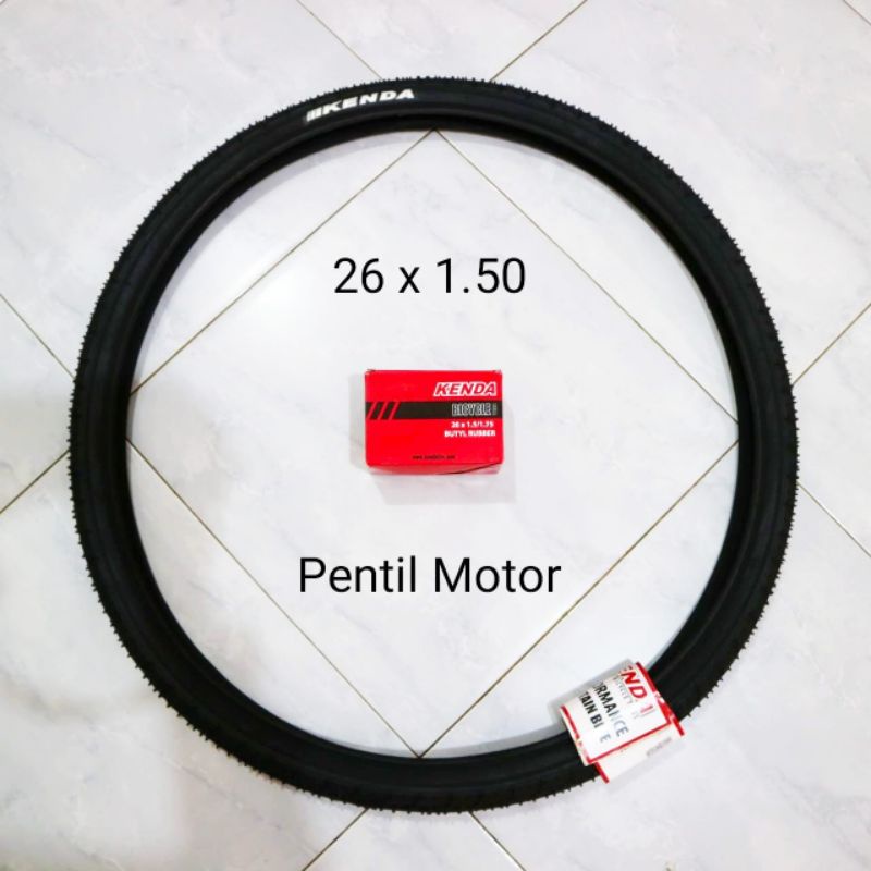 Jual PAKET BAN SEPEDA 26 X 1.50 KENDA DENGAN PENTIL MOTOR AV UNTUK SEPEDA MTB FEDERAL TOURING ...