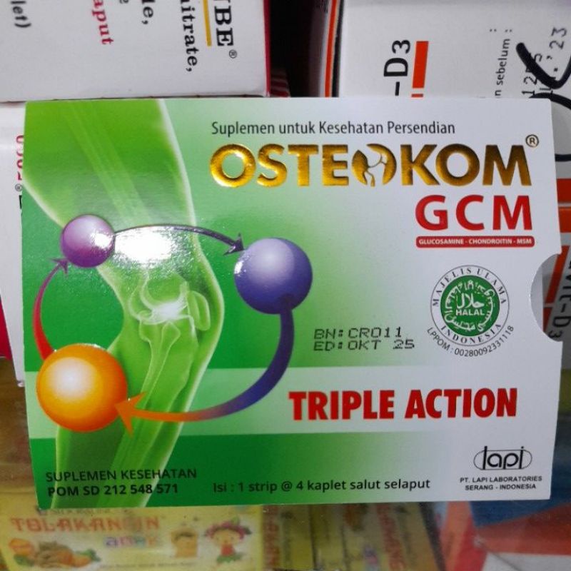 Jual Osteokom 1 strip 6pcs (untuk memelihara kesehatan tulang) | Shopee ...
