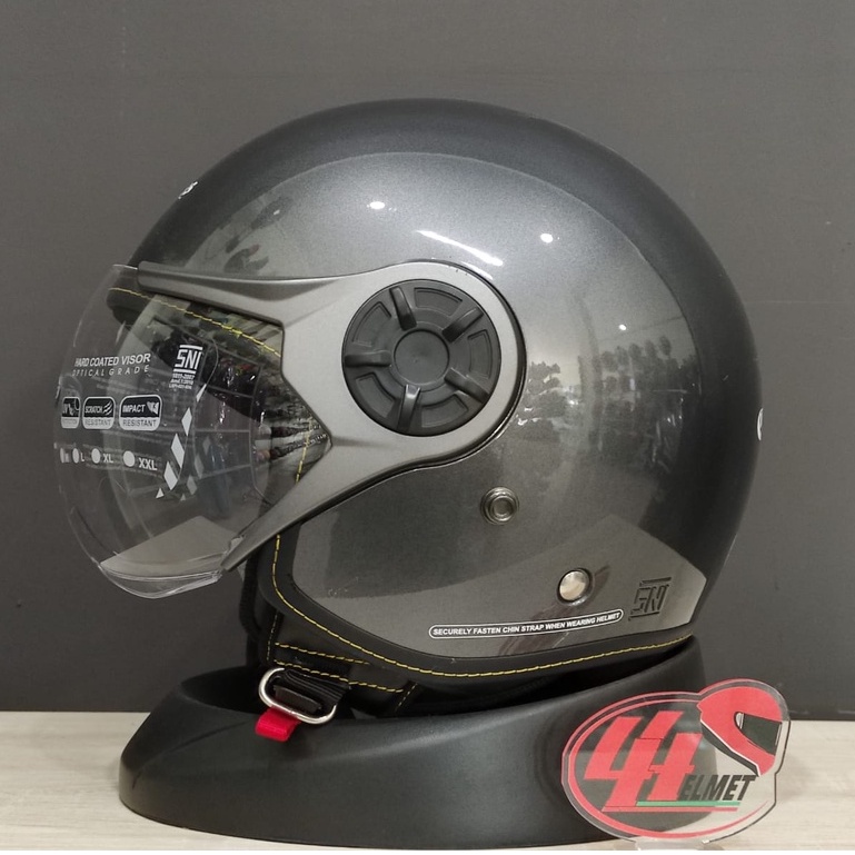 Jual Helm Cargloss YRM Anchore Grey Gunmetal Abu Abu Helm Half Face ...