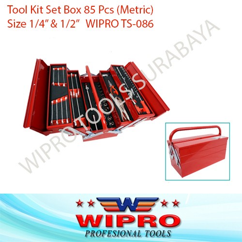 Jual Tool Kit Set Box Susun 85 pcs WIPRO TS-086 TS086 | Shopee Indonesia
