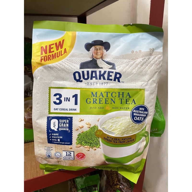 Jual Quaker 3in1 Matcha Green Tea Malaysia | Shopee Indonesia